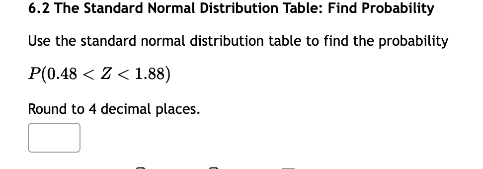 Solved 6.2 ﻿The Standard Normal Distribution Table: Find | Chegg.com