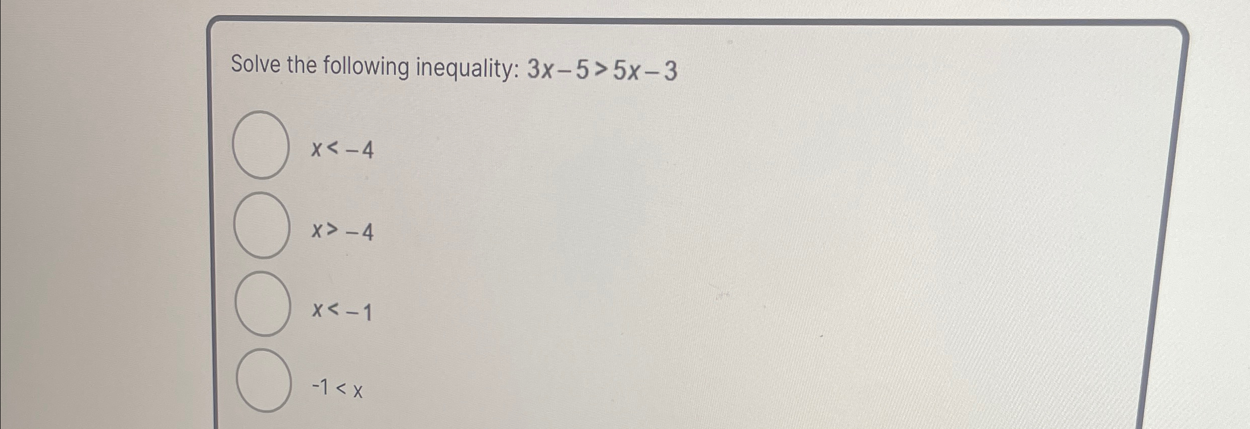 Solved Solve the following inequality: | Chegg.com