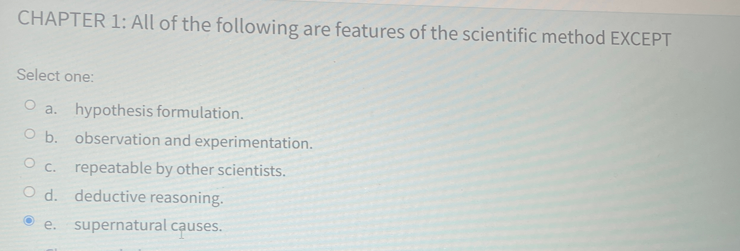 Solved CHAPTER 1: All of the following are features of the | Chegg.com