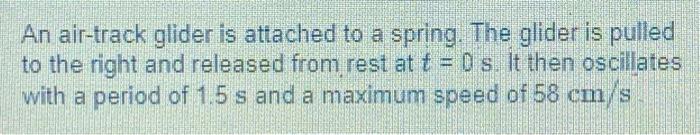 Solved An air-track glider is attached to a spring. The | Chegg.com