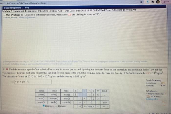 Solved * Update ertta.com/common/Take | Chegg.com