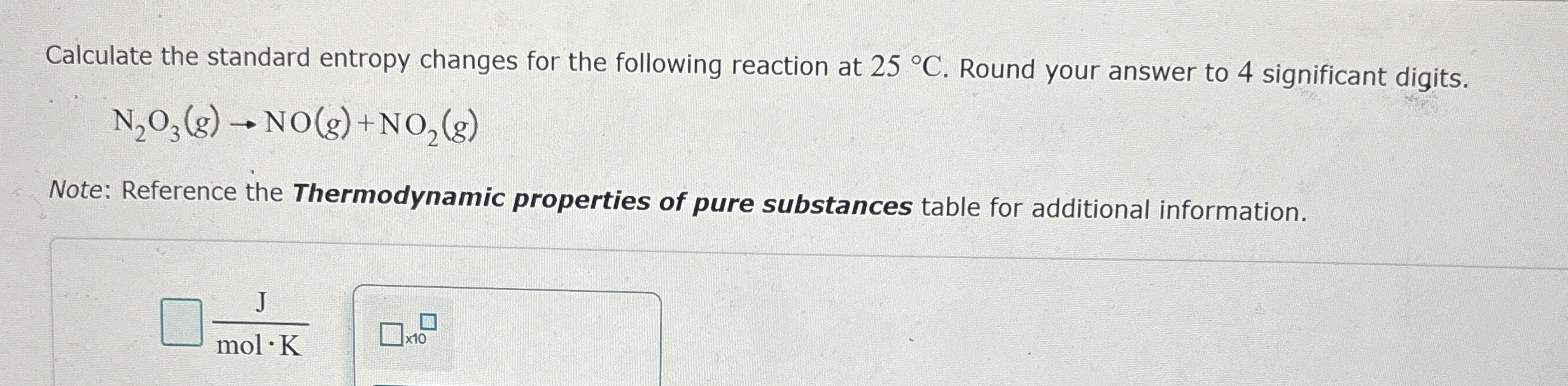 Solved Calculate the standard entropy changes for the | Chegg.com