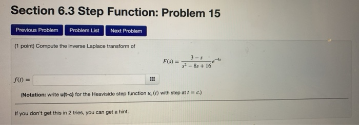 Solved Section 6 3 Step Function Problem 15 Previous