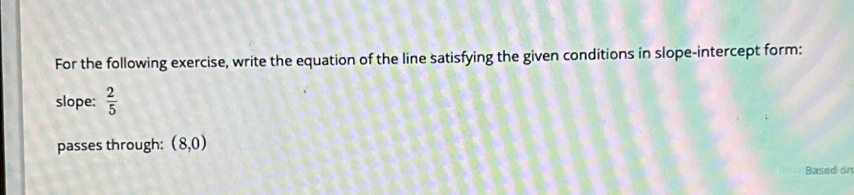 Solved For the following exercise, write the equation of the | Chegg.com