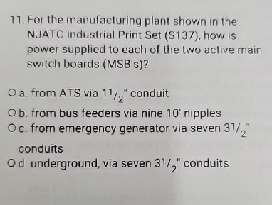Solved For the manufacturing plant shown in the NJATC | Chegg.com