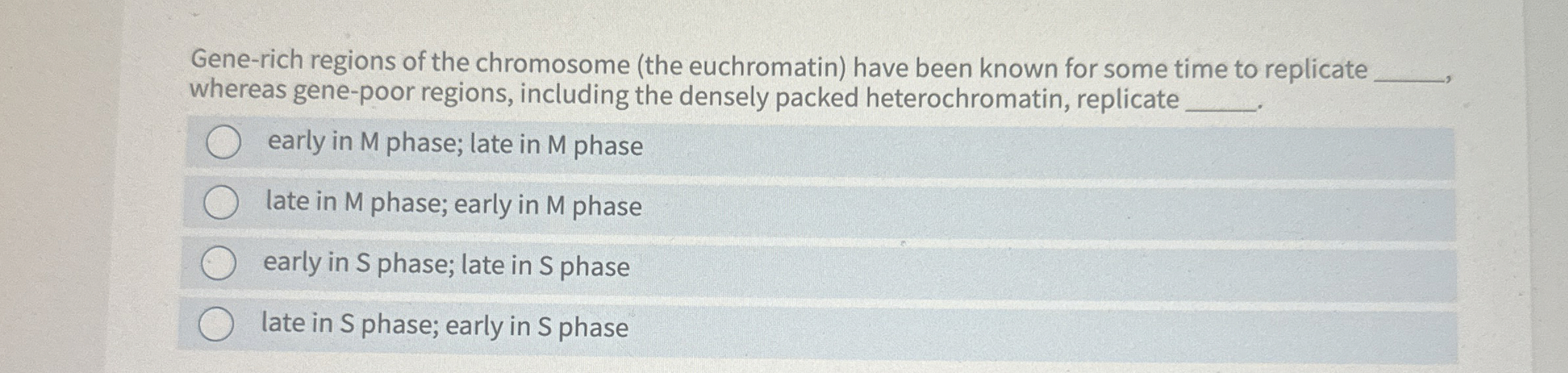 Solved Gene-rich regions of the chromosome (the euchromatin) | Chegg.com