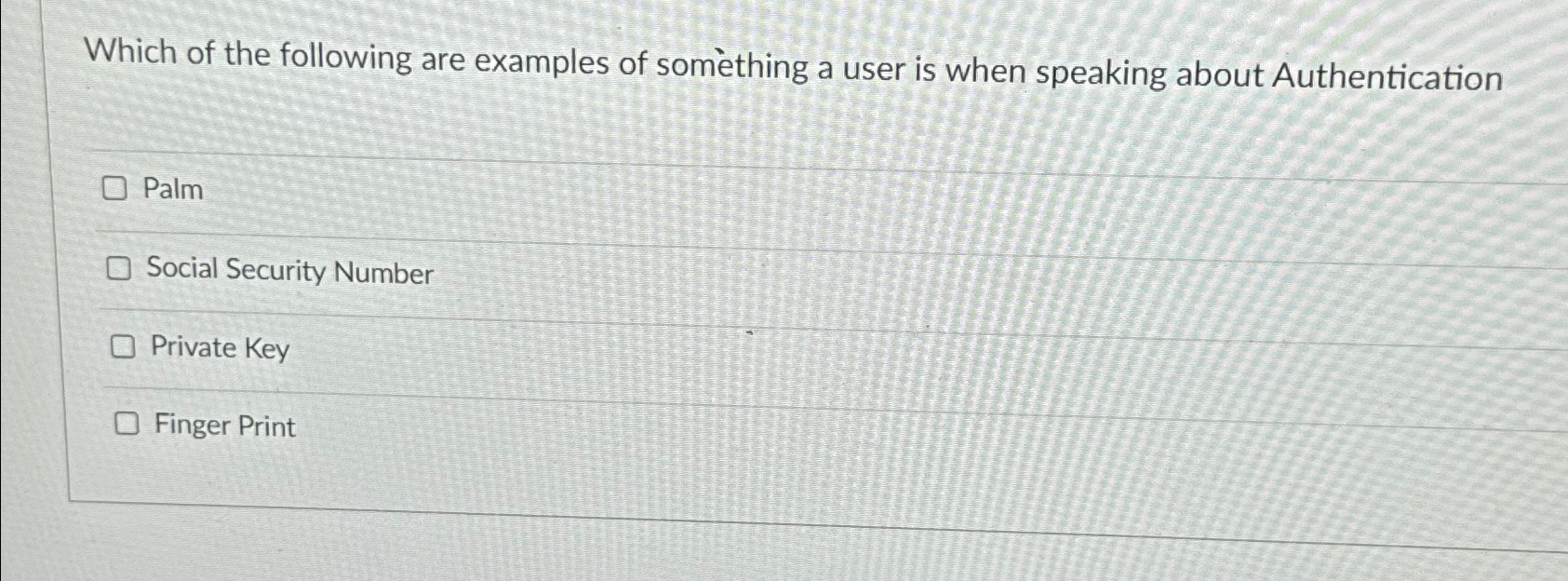 Solved Which of the following are examples of something a | Chegg.com