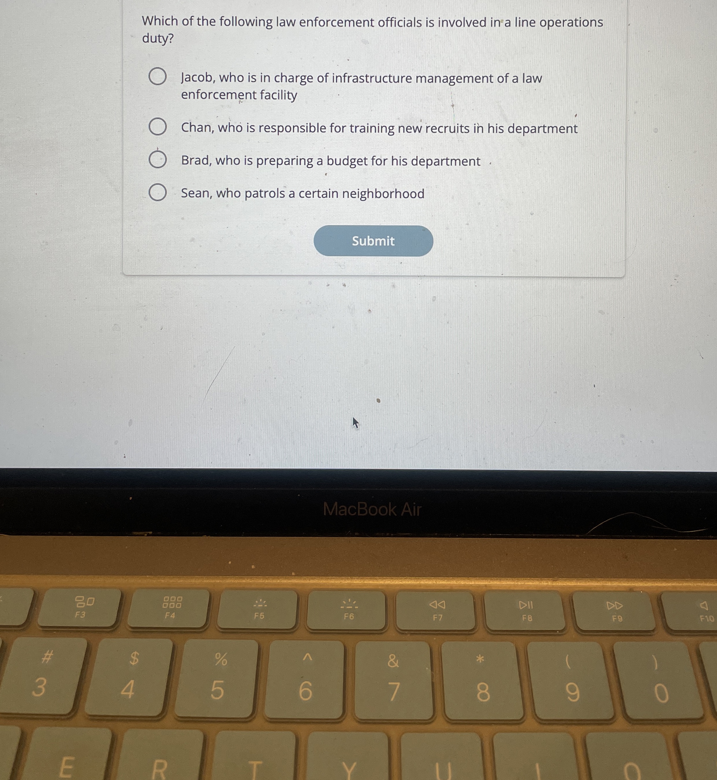 Solved Which of the following law enforcement officials is | Chegg.com