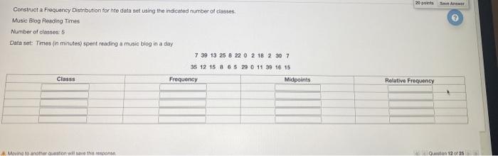 Solved Construct a Frequency distribution table for the data | Chegg.com