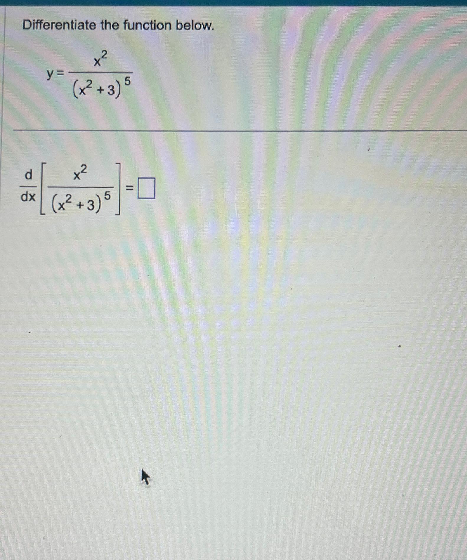 Solved Differentiate the function | Chegg.com