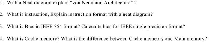 Solved 1. IEEE double precision format is bits 2 The ALU | Chegg.com