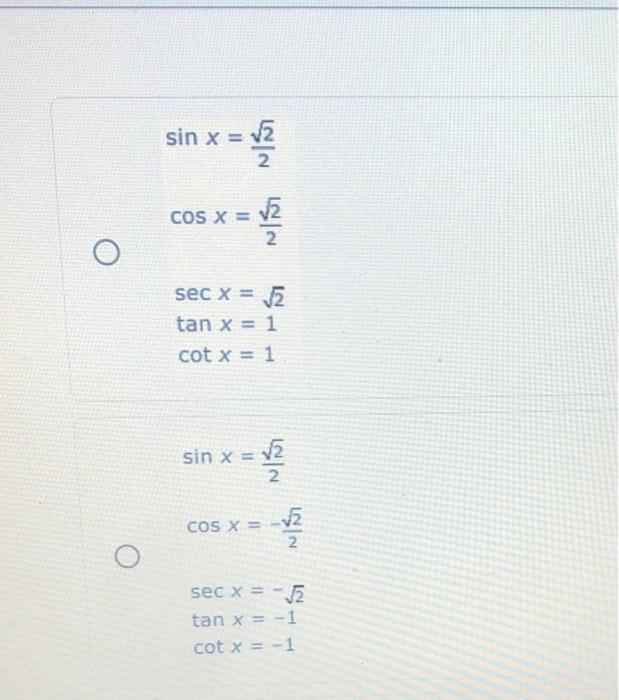 Solved For angle x,cscx=13 and the terminal side lies in | Chegg.com