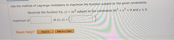 Solved Use the method of Lagrange multipliers to minimize | Chegg.com