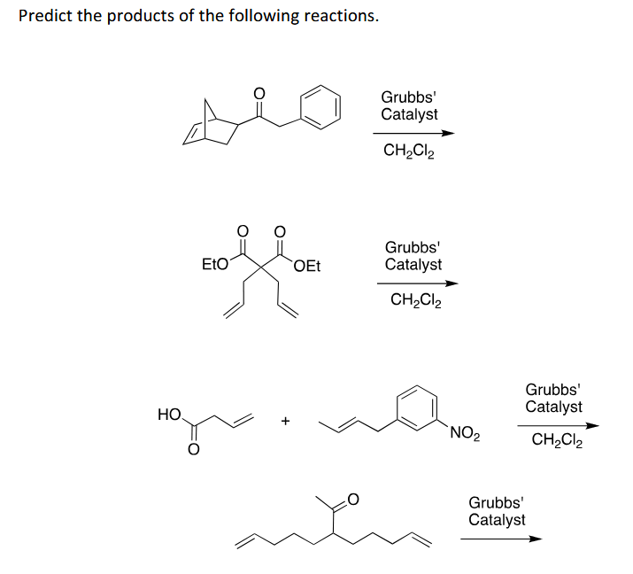 Solved Predict the products of the following reactions and | Chegg.com
