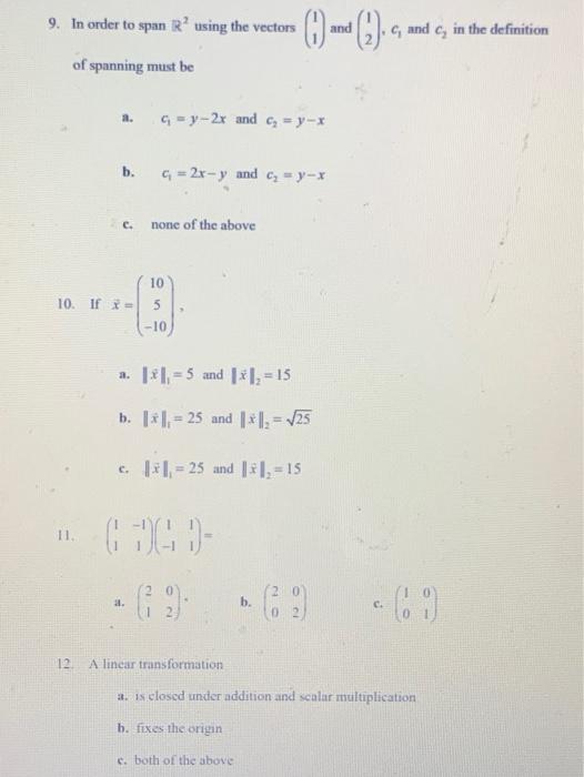 Solved 1. A linear equation in five variables is a a. plane | Chegg.com