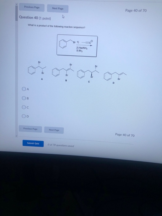 Solved Previous Page Next Page Page 40 of 70 Question 40 (1 | Chegg.com