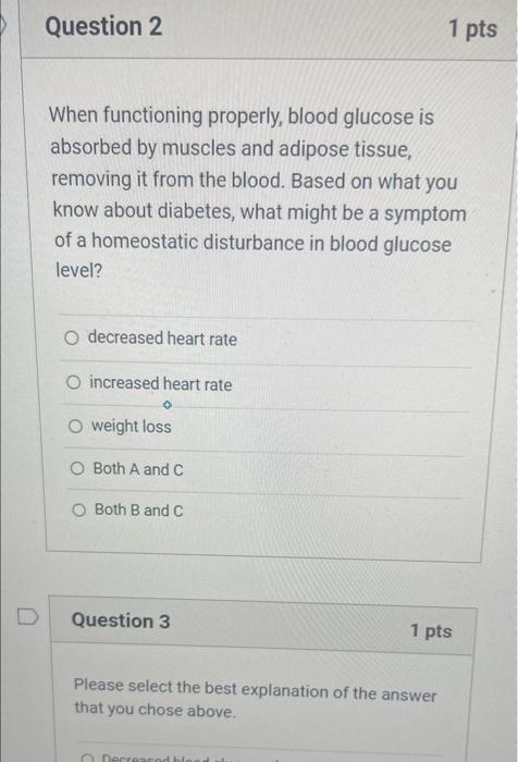 Solved Question 2 1 pts When functioning properly, blood | Chegg.com