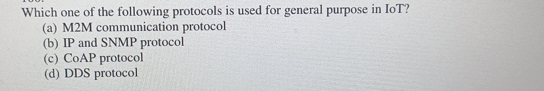 Solved Which one of the following protocols is used for | Chegg.com
