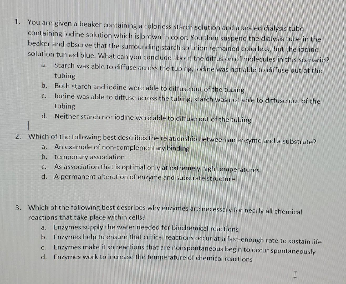 Solved 1. You are given a beaker containing a colorless | Chegg.com