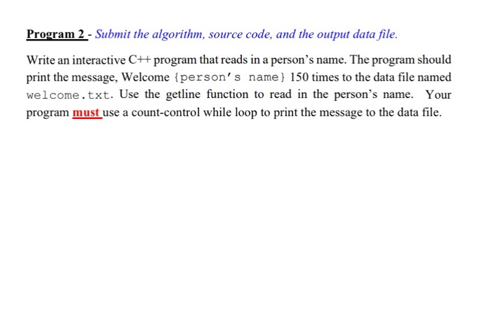 Solved Program 2 Submit The Algorithm Source Code And 9293