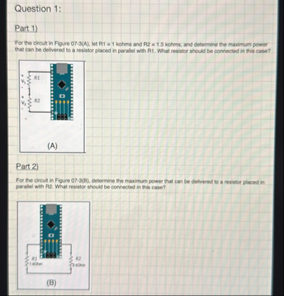 Solved Question 1:Part 1)For the crout in Figure 07-3(A), | Chegg.com
