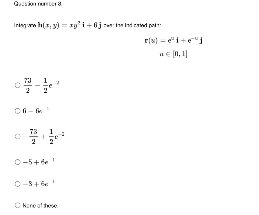 Solved Question number 3.Integrate h(x,y)=xy2i+6j ﻿over the | Chegg.com