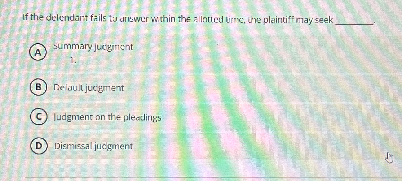 Solved If the defendant fails to answer within the allotted | Chegg.com