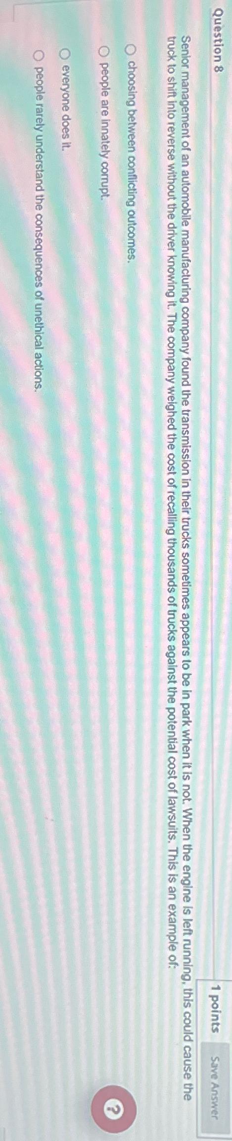 Solved Question 81 ﻿points truck to shift into reverse | Chegg.com