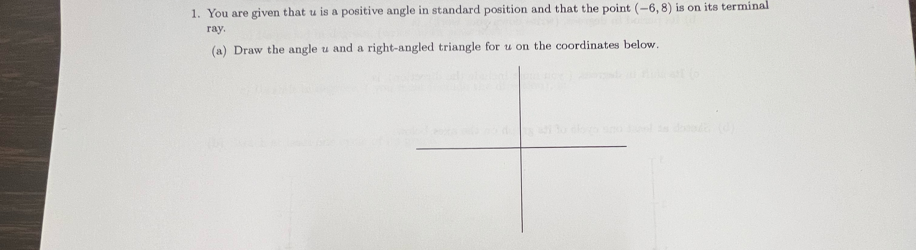 Solved You are given that u ﻿is a positive angle in standard | Chegg.com
