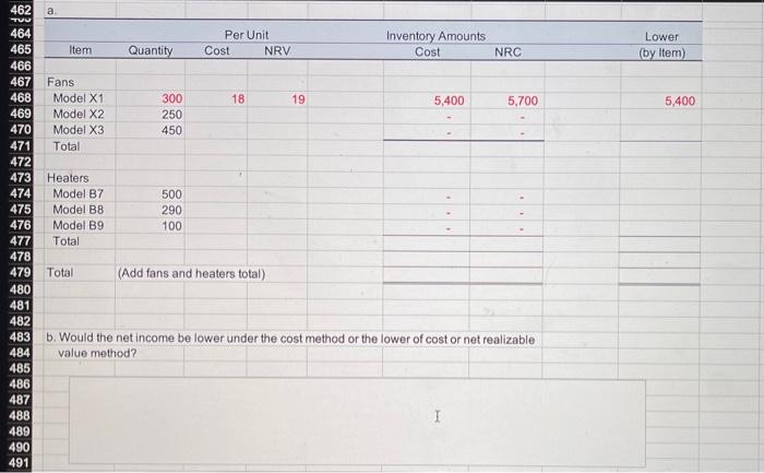 Solved P6-7A. Lower-of-Cost-or-Net Realizable Value Method | Chegg.com