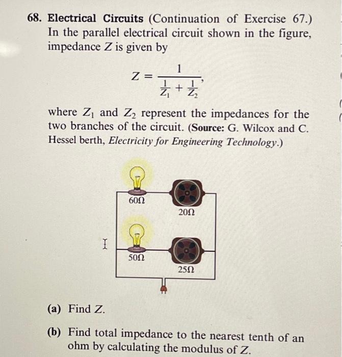 68. Electrical Circuits (Continuation of Exercise | Chegg.com