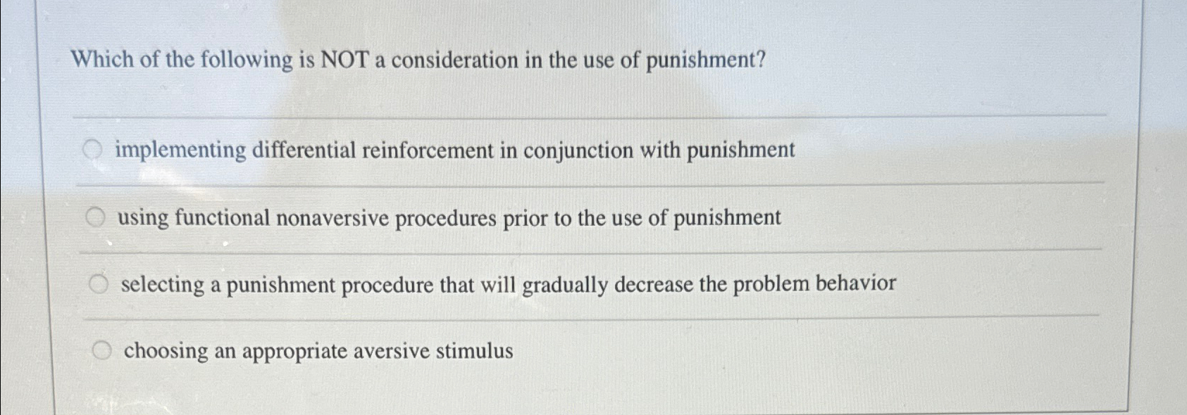 Solved Which of the following is NOT a consideration in the | Chegg.com