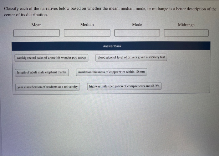 Solved Classify each of the narratives below based on | Chegg.com