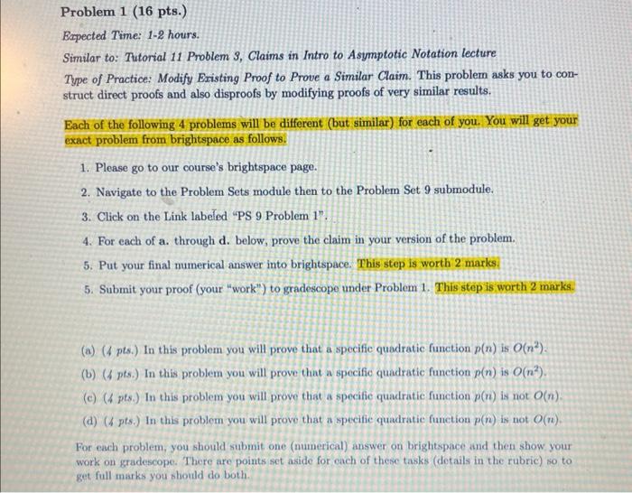 Solved Expected Time: 1−2 hours. Similar to: Tutorial 11 | Chegg.com