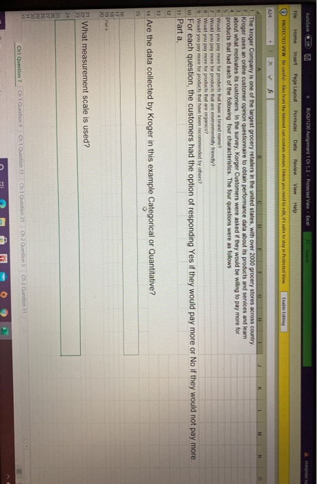 Solved AutoSave On BUQU1230 Assignment 1 Ch 1.2 - Protected | Chegg.com