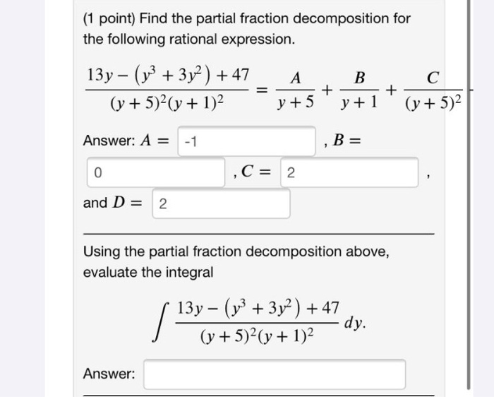 Solved Got the partial decomposition right but not sure how | Chegg.com