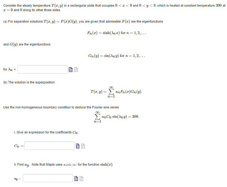 Solved Consider the steady temperature T(x,y) ﻿in a | Chegg.com