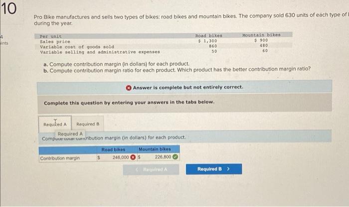 Solved Pro Bike manufactures and sells two types of bikes: | Chegg.com