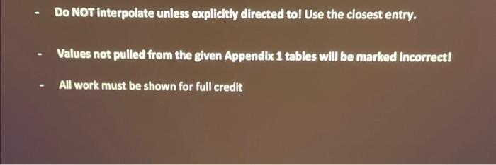 Solved - Do NOT interpolate unless explicitly directed tol | Chegg.com
