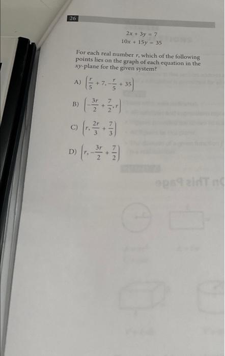 Solved [ egin{array}{c} 2 x+3 y=7 \ 10 x+15 y=35 end{array} | Chegg.com