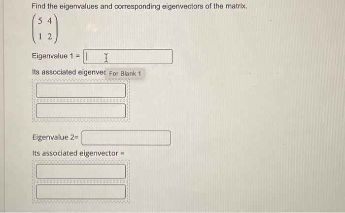 Solved Find the eigenvalues and corresponding eigenvectors | Chegg.com