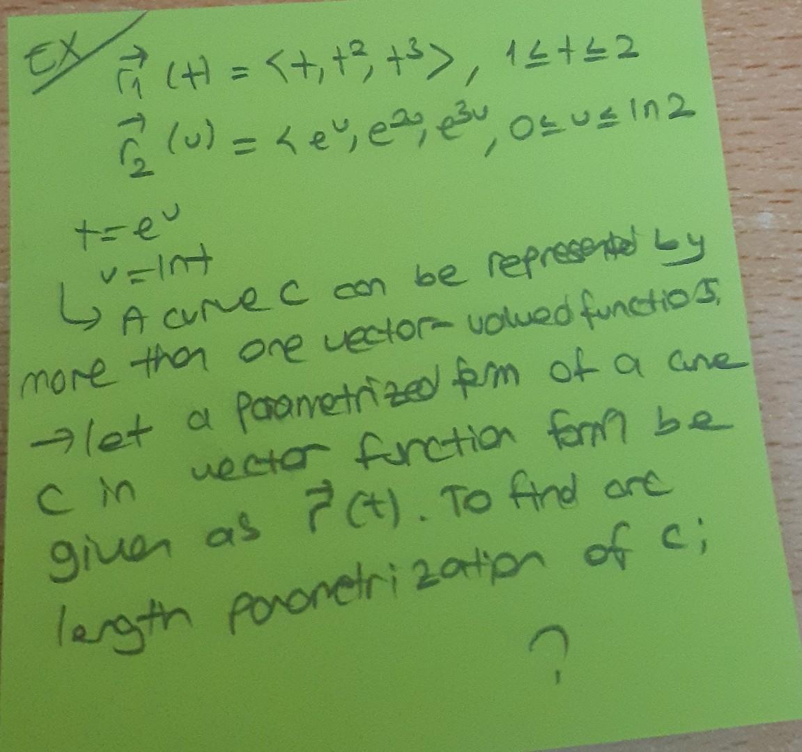 Solved r1(t)= t,t2,t3 ,1≤t≤2 r2(u)= eu,e2,,e3u,0≤u≤ln2 t=eu | Chegg.com