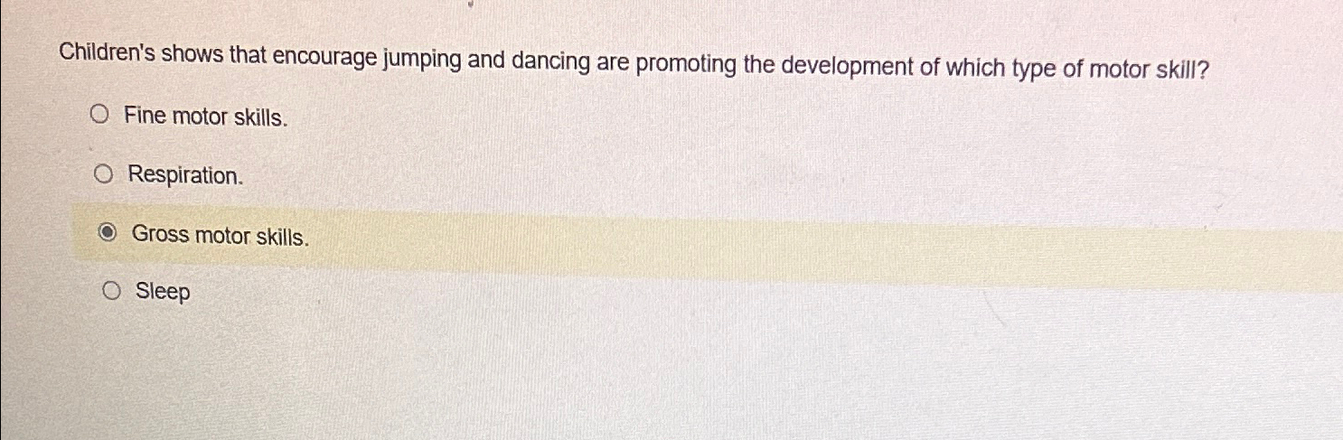 Solved Children's shows that encourage jumping and dancing | Chegg.com