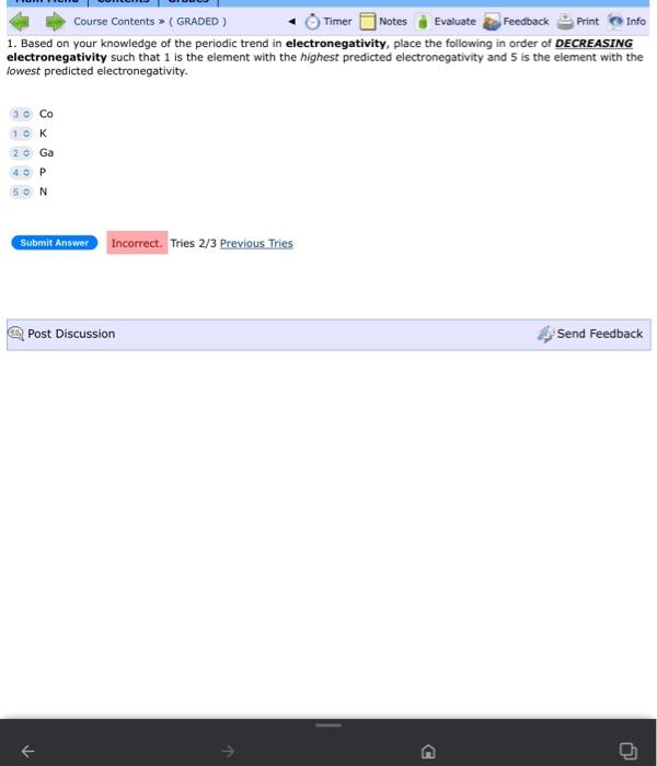 Solved Info Course Contents Graded Timer Notes Evaluate 8981