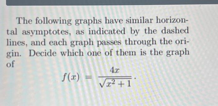 Solved The following graphs have similar horizon- tal | Chegg.com