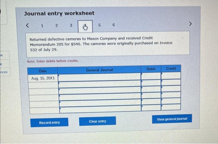 Solved Journal entry worksheet Purchased cameras for $3,500 | Chegg.com