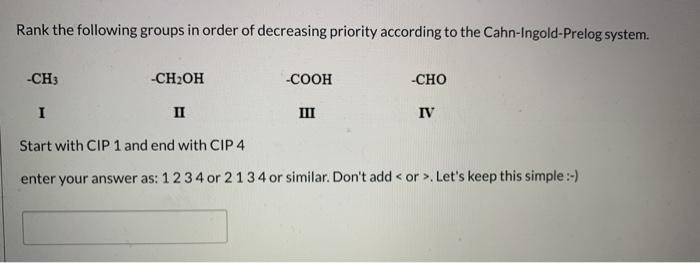 Solved Rank the following groups in order of decreasing | Chegg.com