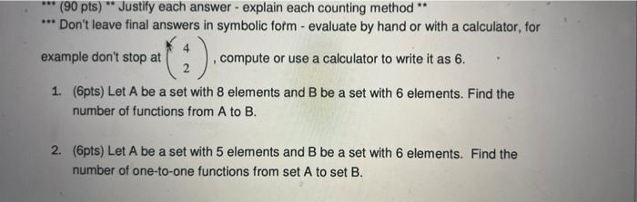 Solved - (90 pts) ** Justify each answer - explain each | Chegg.com