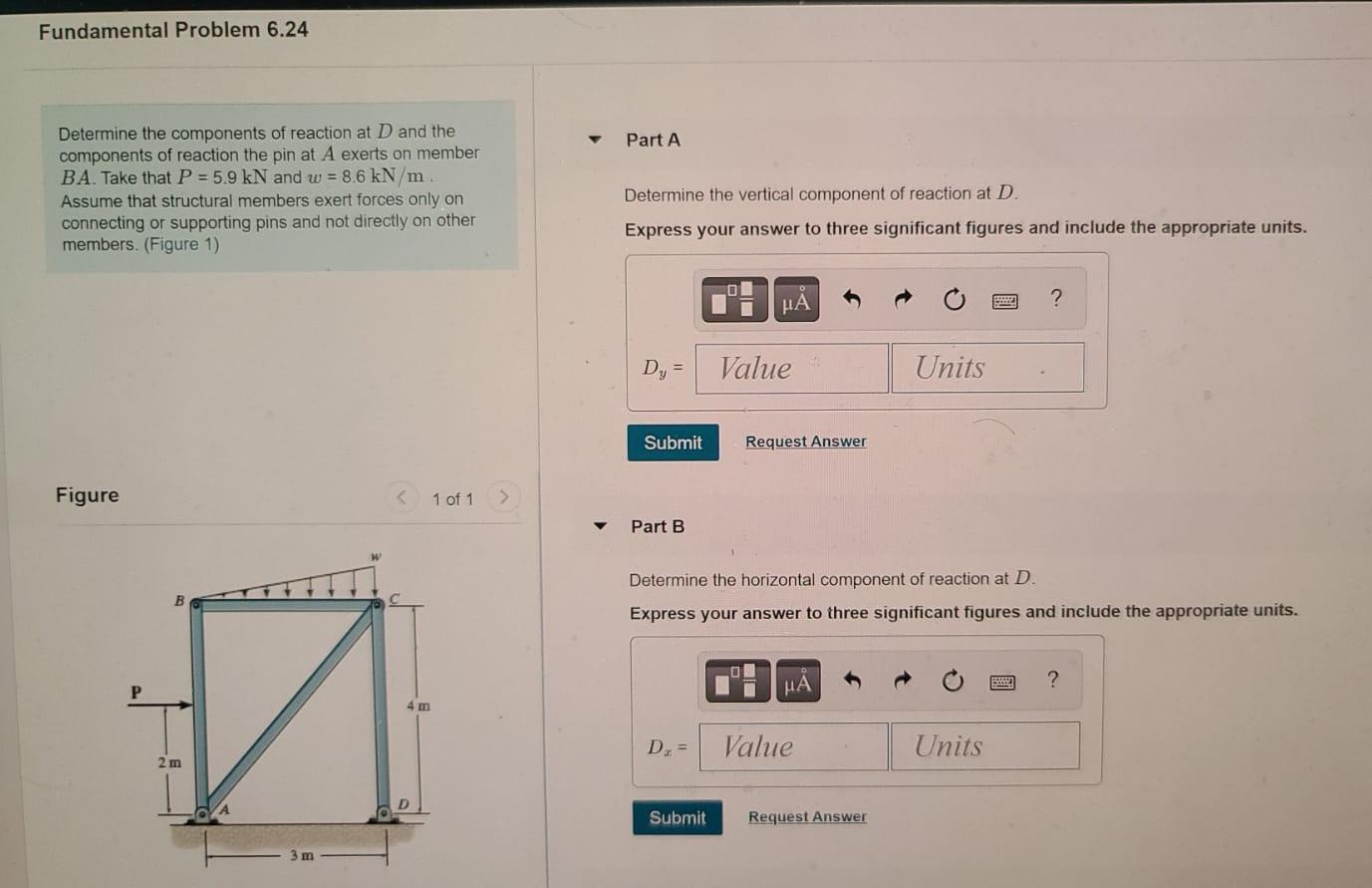 Solved Fundamental Problem 6.24 Part Determine the | Chegg.com
