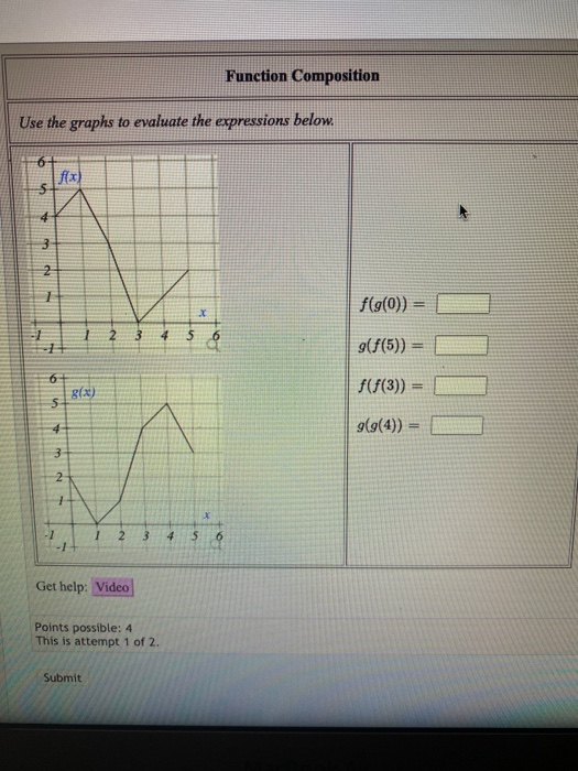 Solved Function Composition Use the graphs to evaluate the | Chegg.com